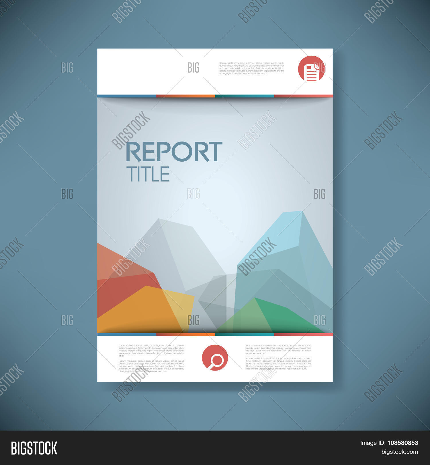 Report Cover Template Vector & Photo (Free Trial) | Bigstock