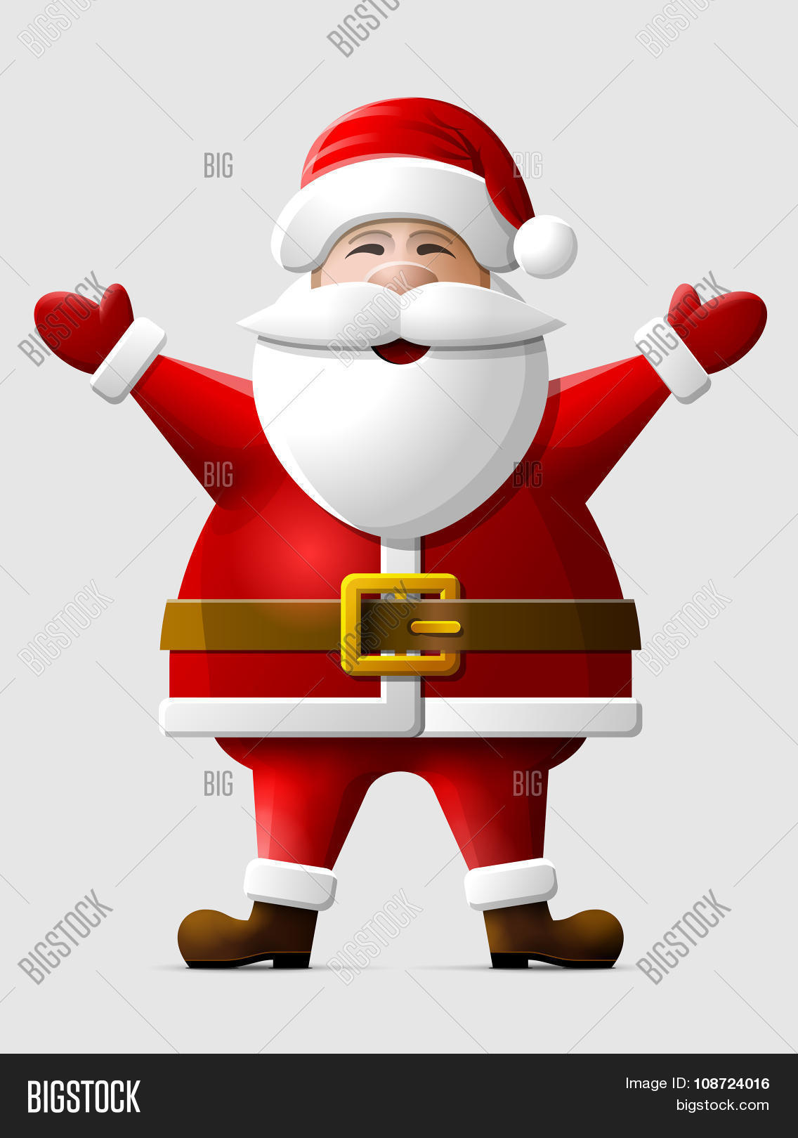 Cheerful Santa Claus Vector & Photo (Free Trial) | Bigstock
