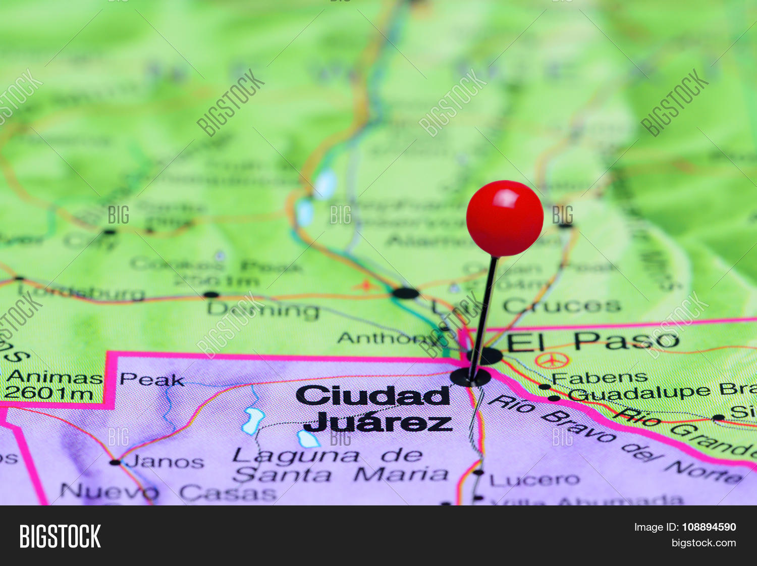 Ciudad Juarez Pinned Image & Photo (Free Trial) | Bigstock