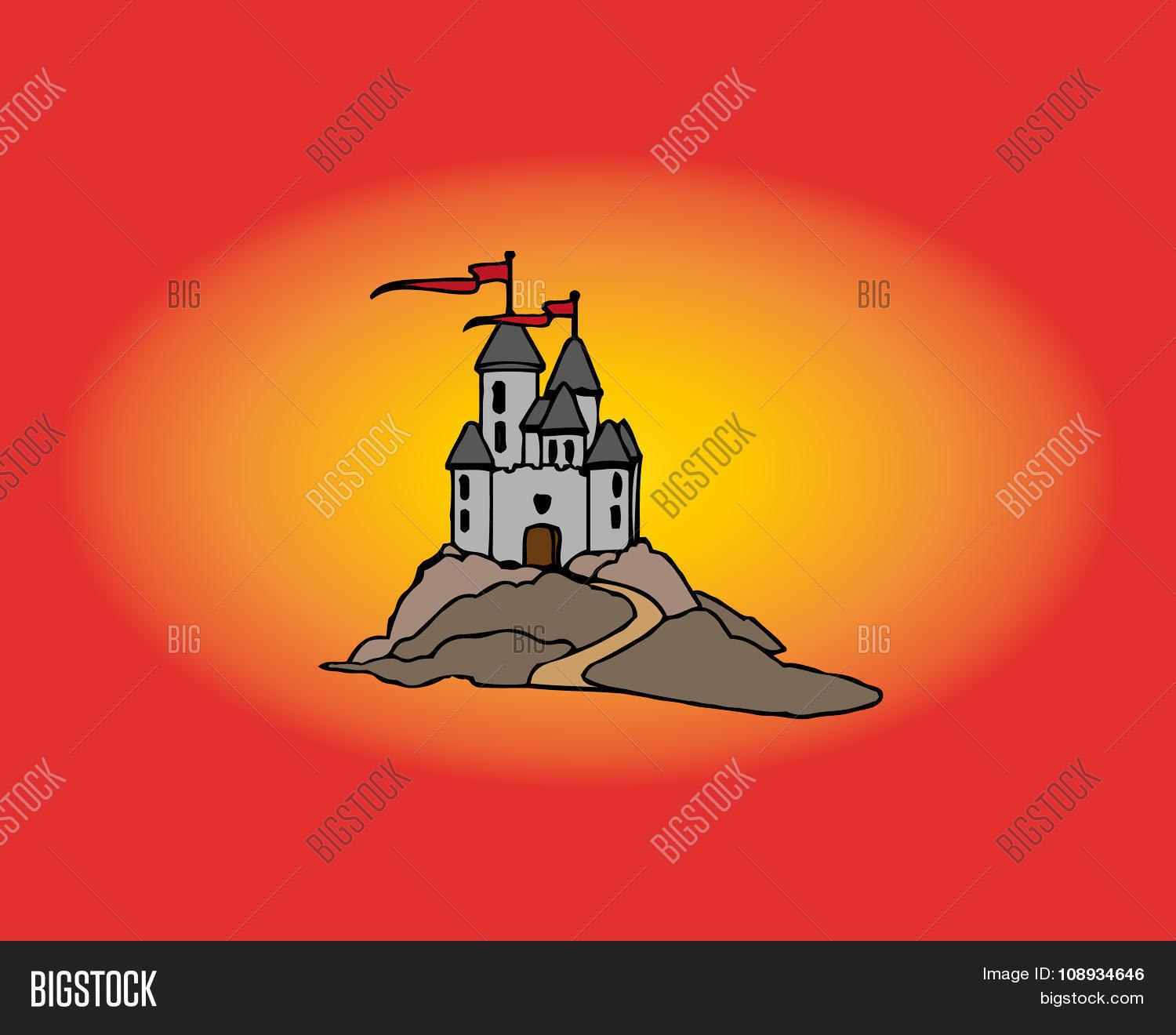 Cute Cartoon Castle. Vector & Photo (Free Trial) | Bigstock
