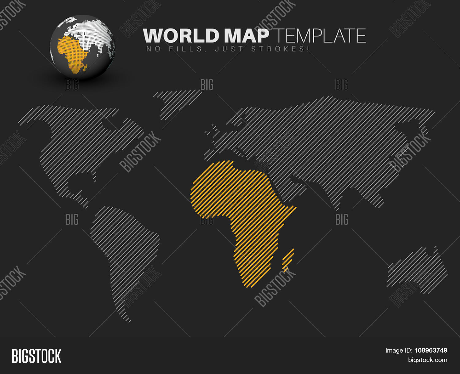 World Map Template Vector & Photo (Free Trial) | Bigstock