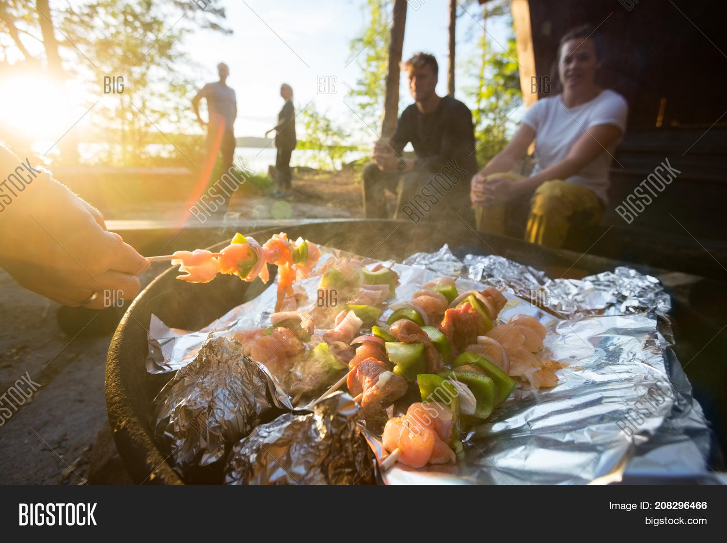 Hand Grilling Food On Image & Photo (Free Trial) | Bigstock
