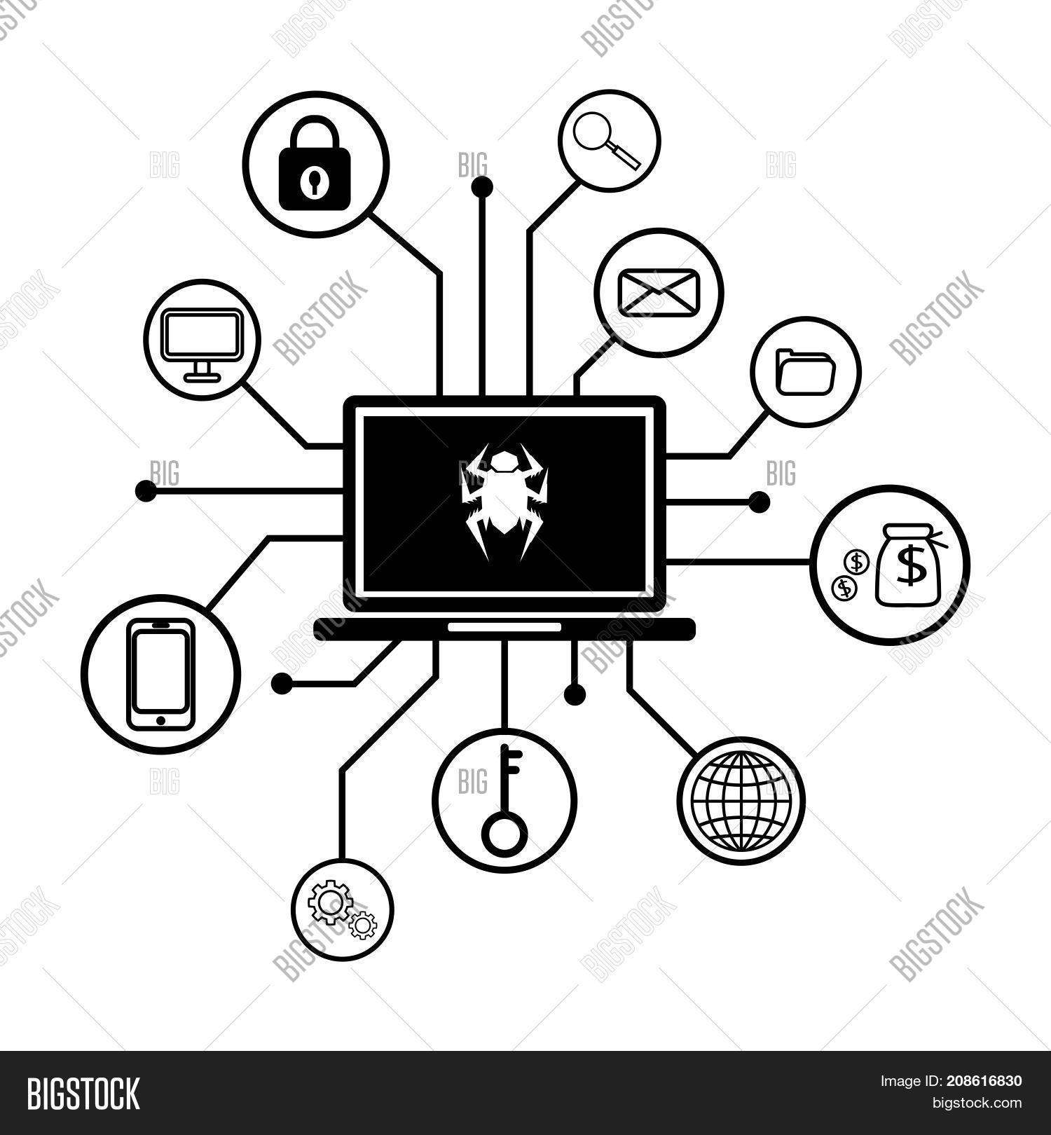 Malware Attack. Vector & Photo (Free Trial) | Bigstock
