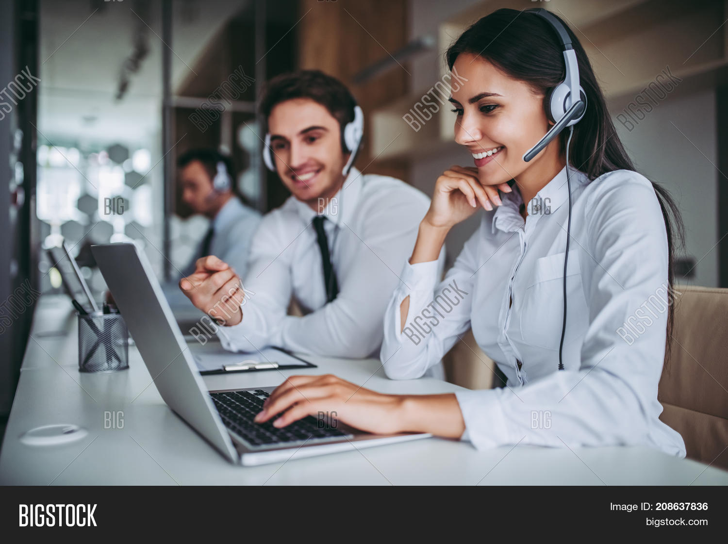 Call Center Workers Image & Photo (Free Trial) | Bigstock