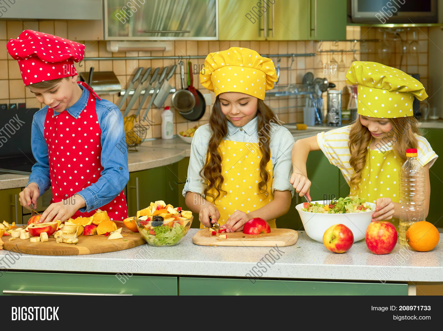 Children Making Salad Image & Photo (Free Trial) | Bigstock