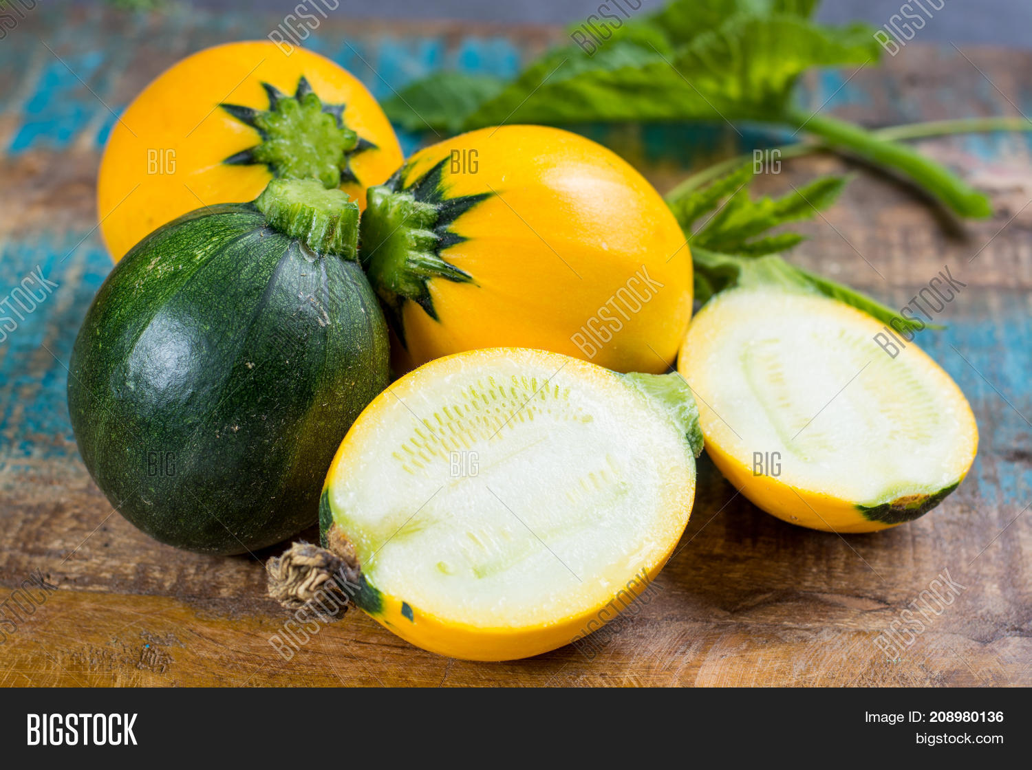 Round Yellow Courgette Image & Photo (Free Trial) | Bigstock