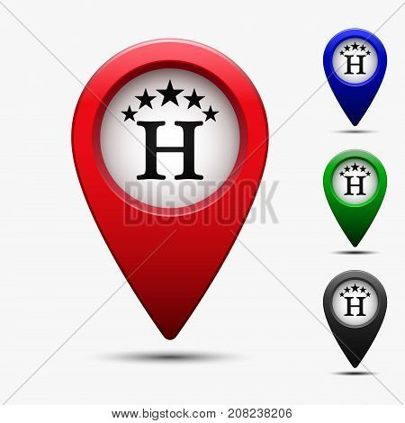 Colored Map Pointer Vector & Photo (Free Trial) | Bigstock