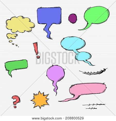 Set Comic Bubbles Vector & Photo (Free Trial) | Bigstock
