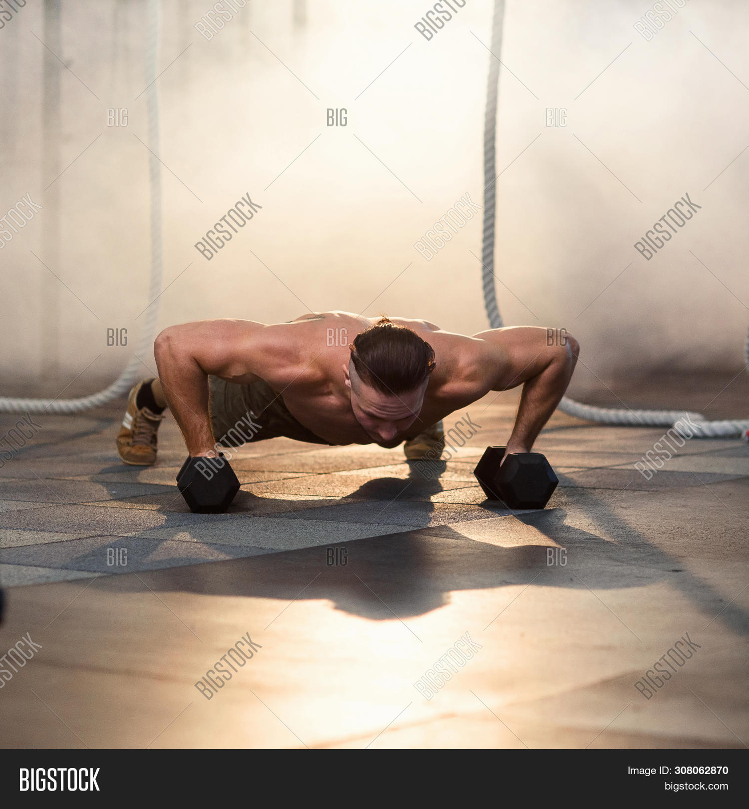 Young Strong Man Doing Image & Photo (Free Trial) | Bigstock
