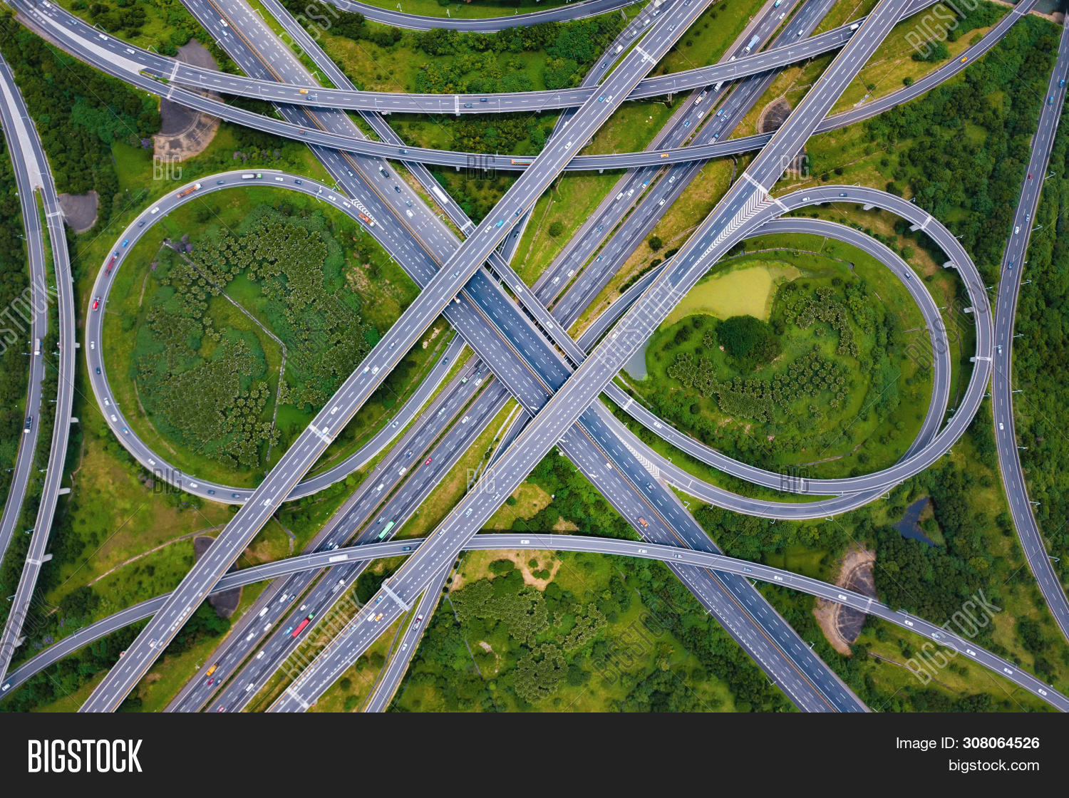 Aerial View Highway Image & Photo (Free Trial) | Bigstock