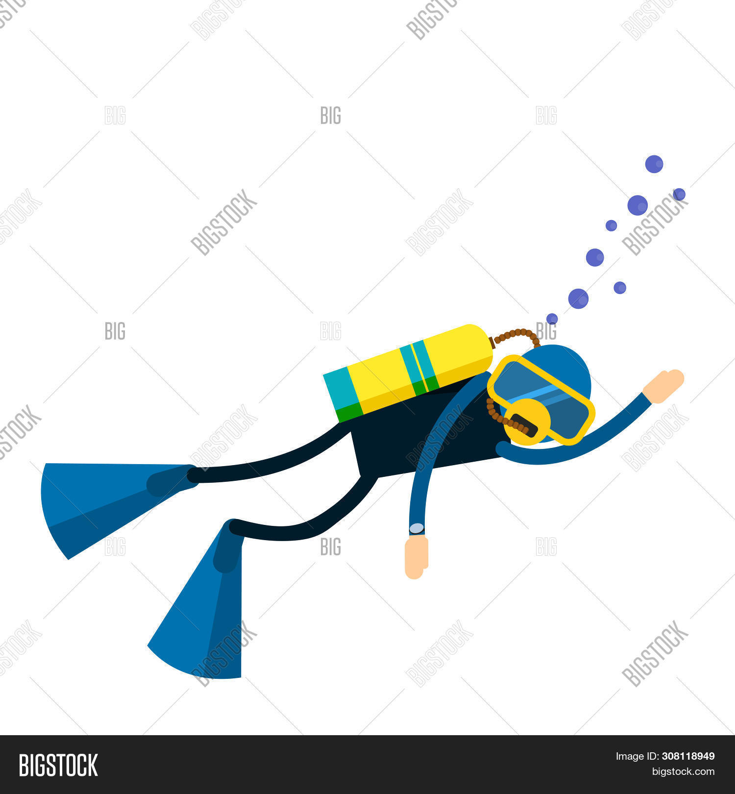 Male Character - Diver Image & Photo (Free Trial) | Bigstock