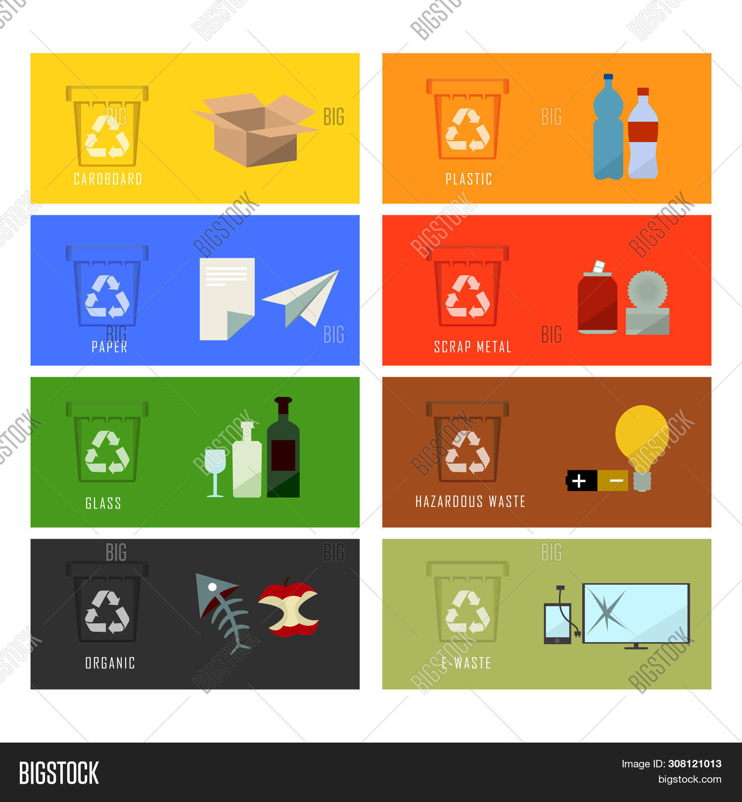 Waste Bin Set Image & Photo (Free Trial) | Bigstock