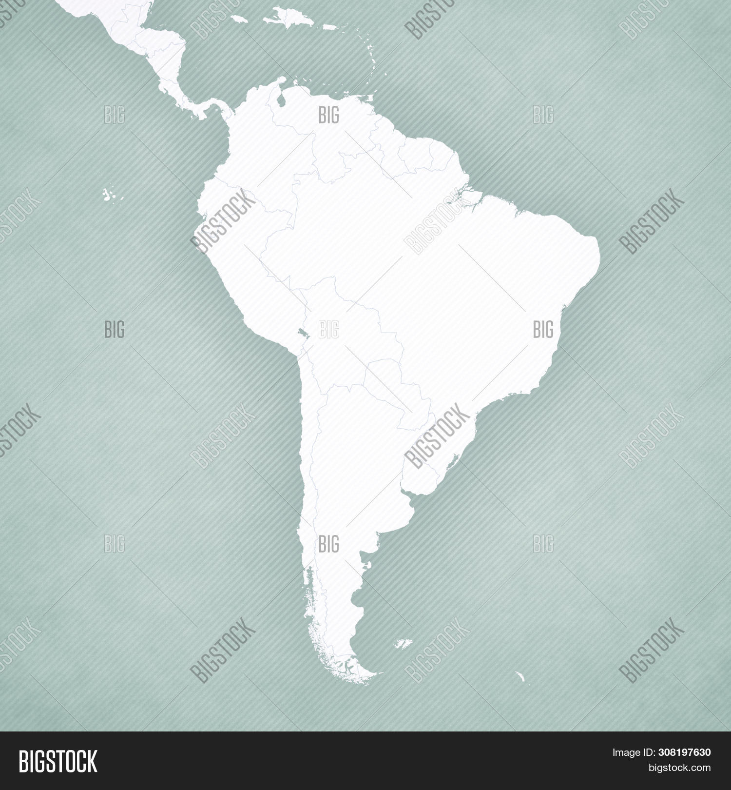 Blank Map South Image & Photo (Free Trial) | Bigstock