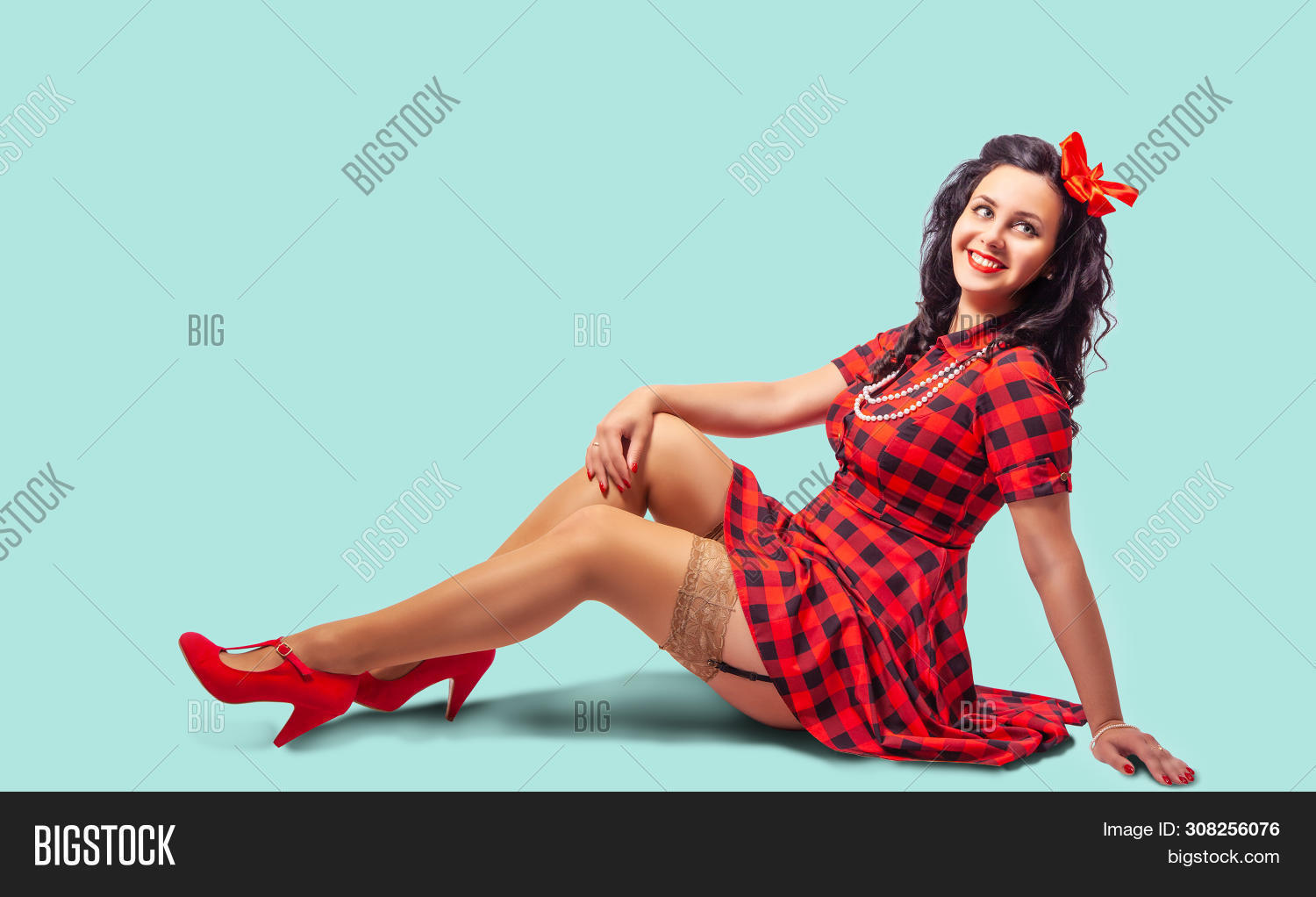 Young Smiling Pinup Image And Photo Free Trial Bigstock