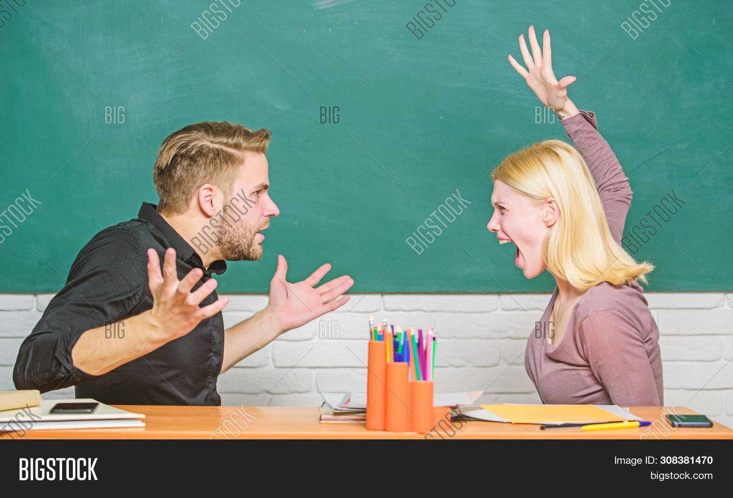 School Conflict. Angry Image & Photo (Free Trial) | Bigstock