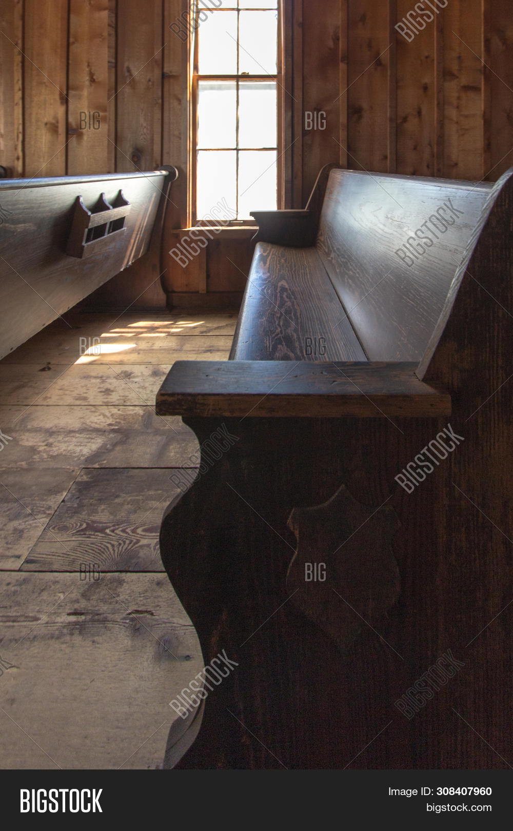 Empty Church Pew Image & Photo (Free Trial) | Bigstock