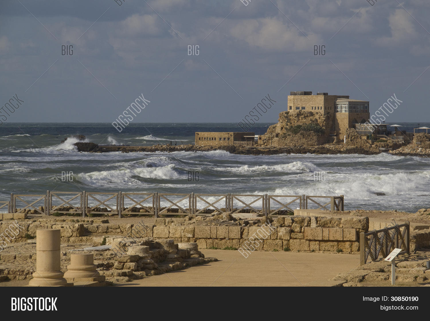 Caesarea Maritima Port Image & Photo (Free Trial) | Bigstock
