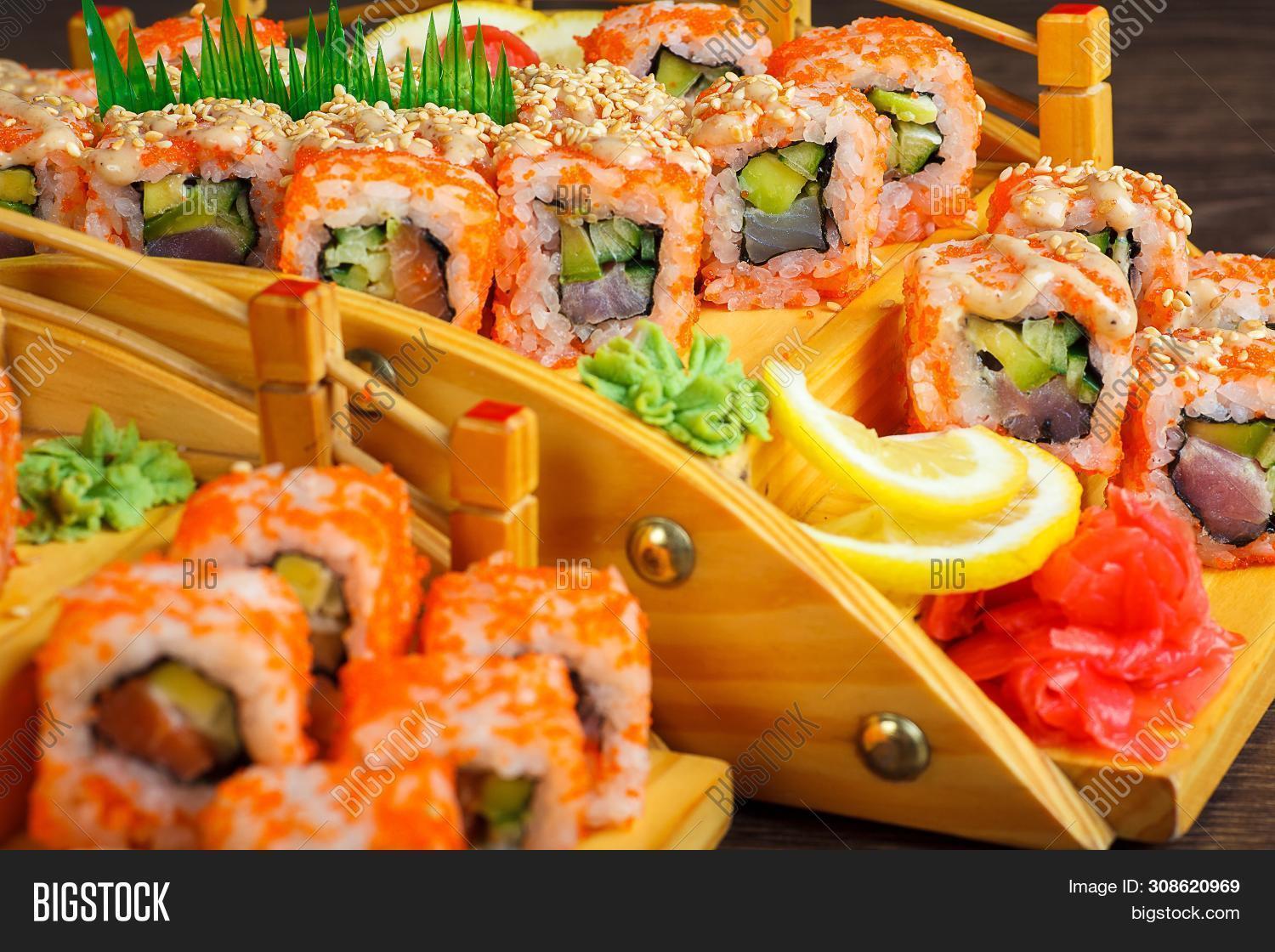 Red Sushi Sashimi Set Image & Photo (Free Trial) | Bigstock