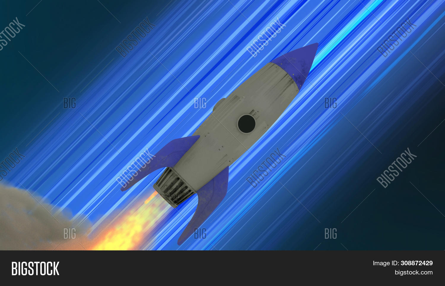 Rocket Ship Flying Image & Photo (Free Trial) | Bigstock