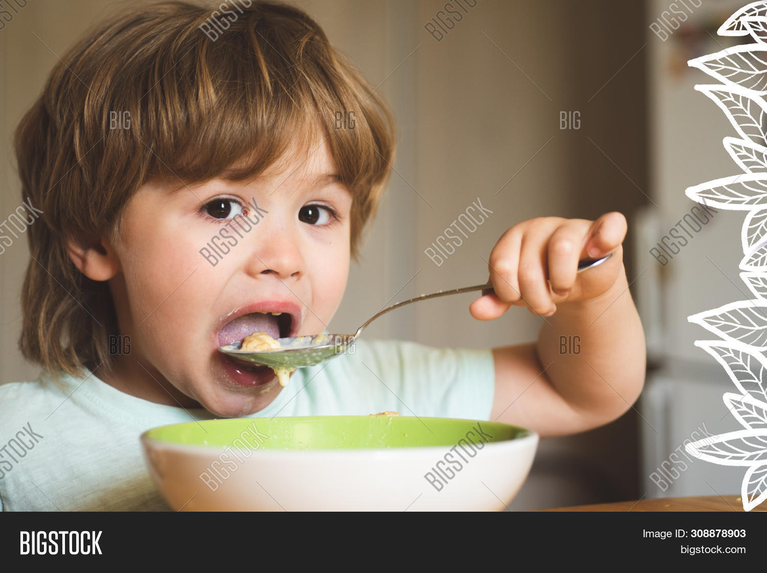 Hungry Little Boy Image & Photo (Free Trial) | Bigstock