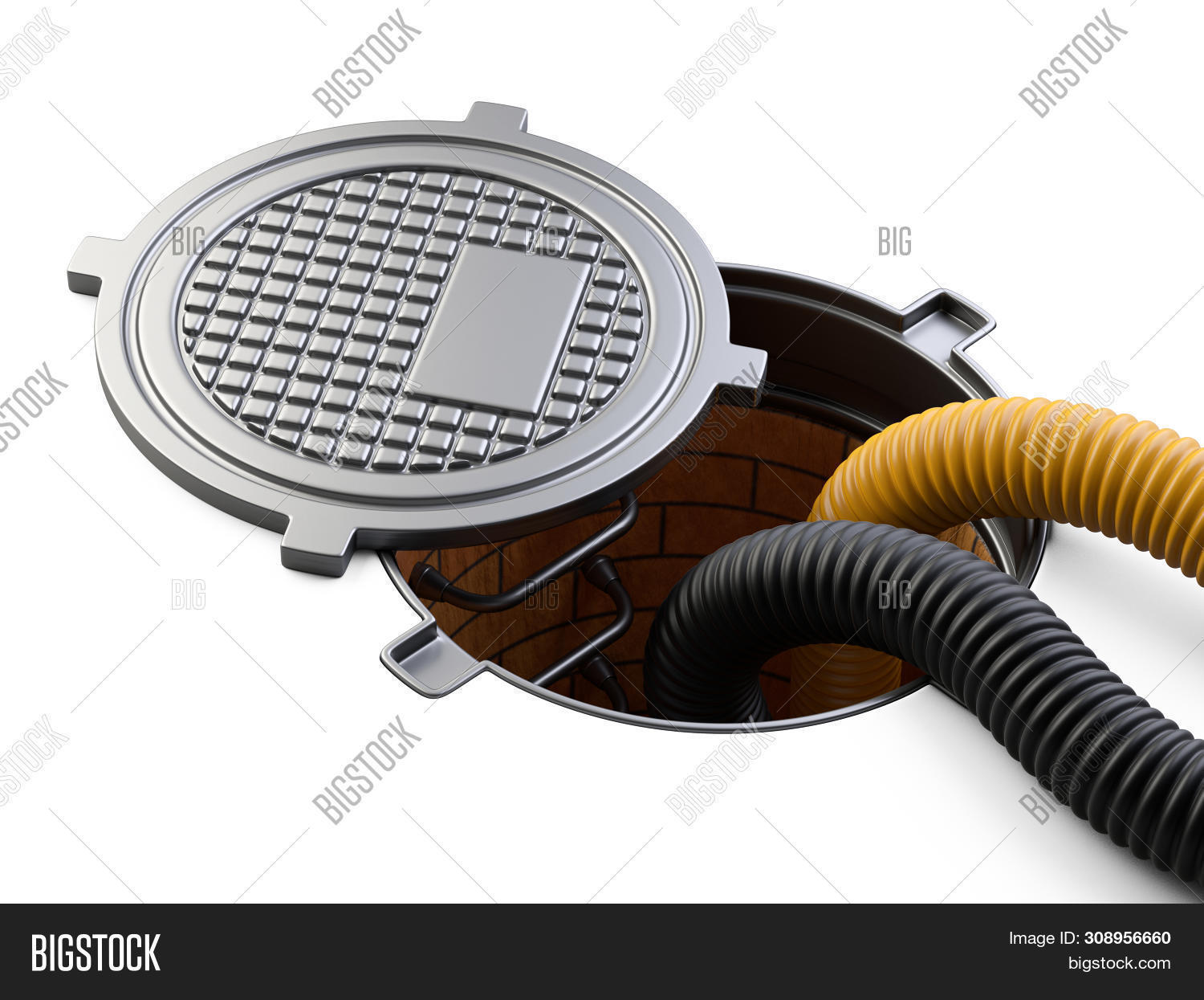 Sewer Hatch Open Lid Image & Photo (Free Trial) | Bigstock