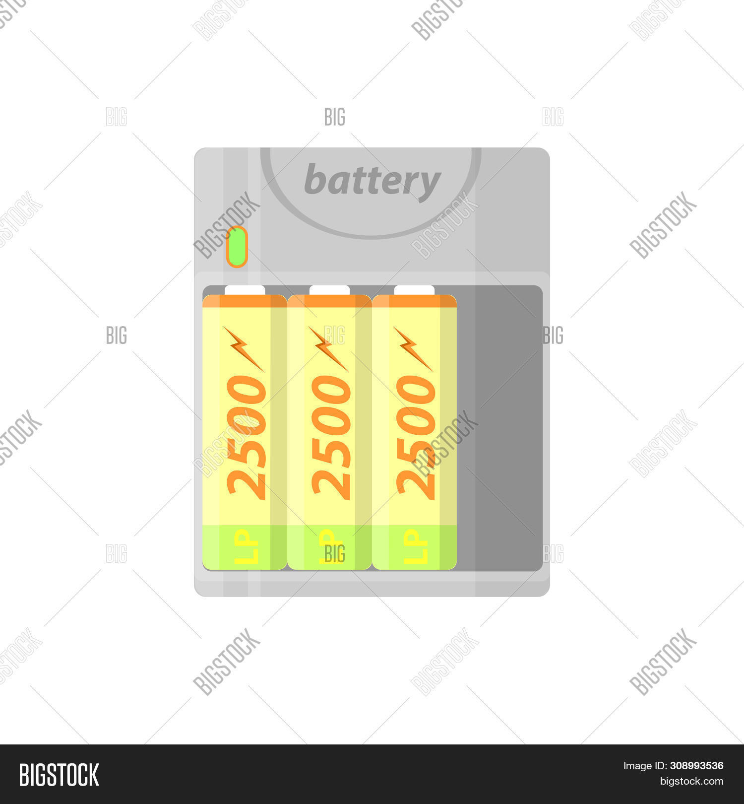 Battery Flat Colorful Image & Photo (Free Trial) | Bigstock