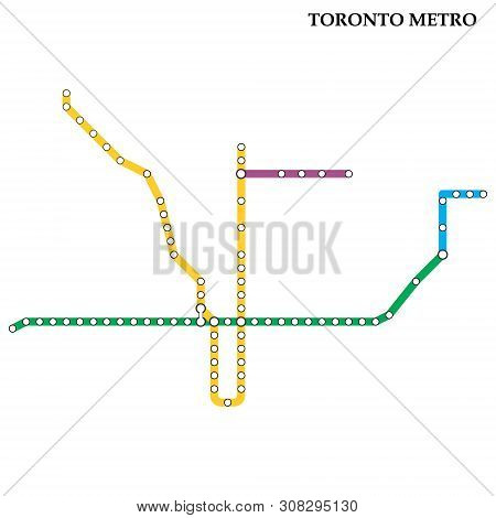 Map Toronto Metro, Vector & Photo (Free Trial) | Bigstock