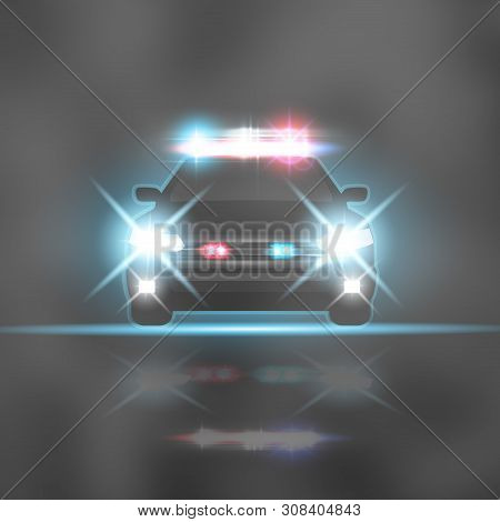 Police Car Headlights Vector & Photo (Free Trial) | Bigstock