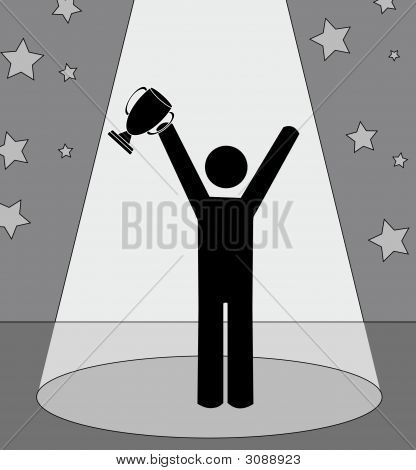 Stick Man W Trophy Image & Photo (Free Trial) | Bigstock