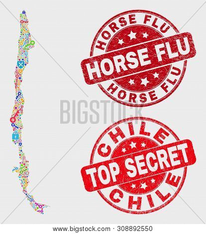 Safety Chile Map Seal Vector & Photo (Free Trial) | Bigstock