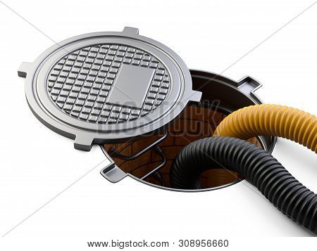 Sewer Hatch Open Lid Image & Photo (Free Trial) | Bigstock