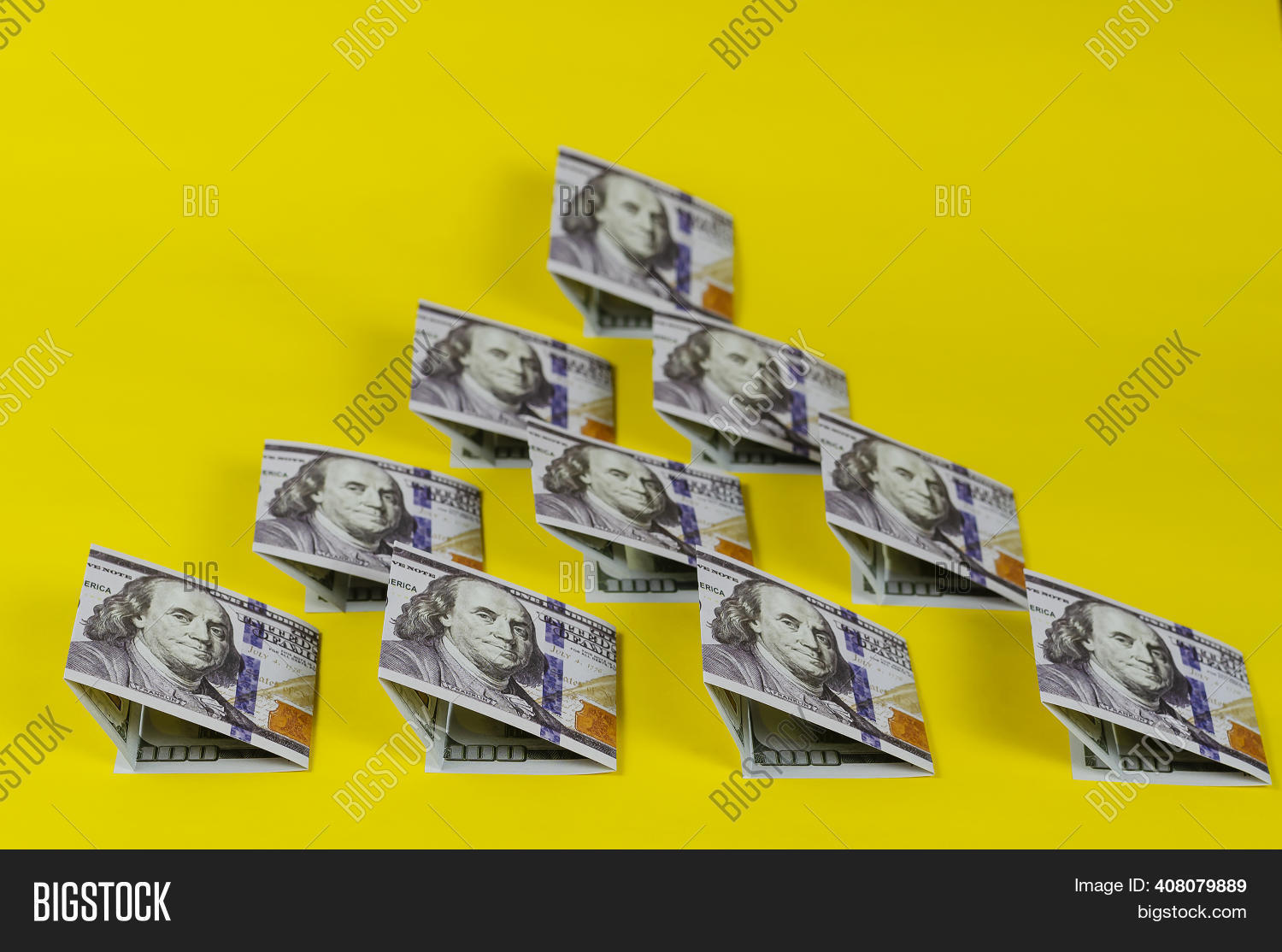 Pyramid Made Bills On Image & Photo (Free Trial) | Bigstock