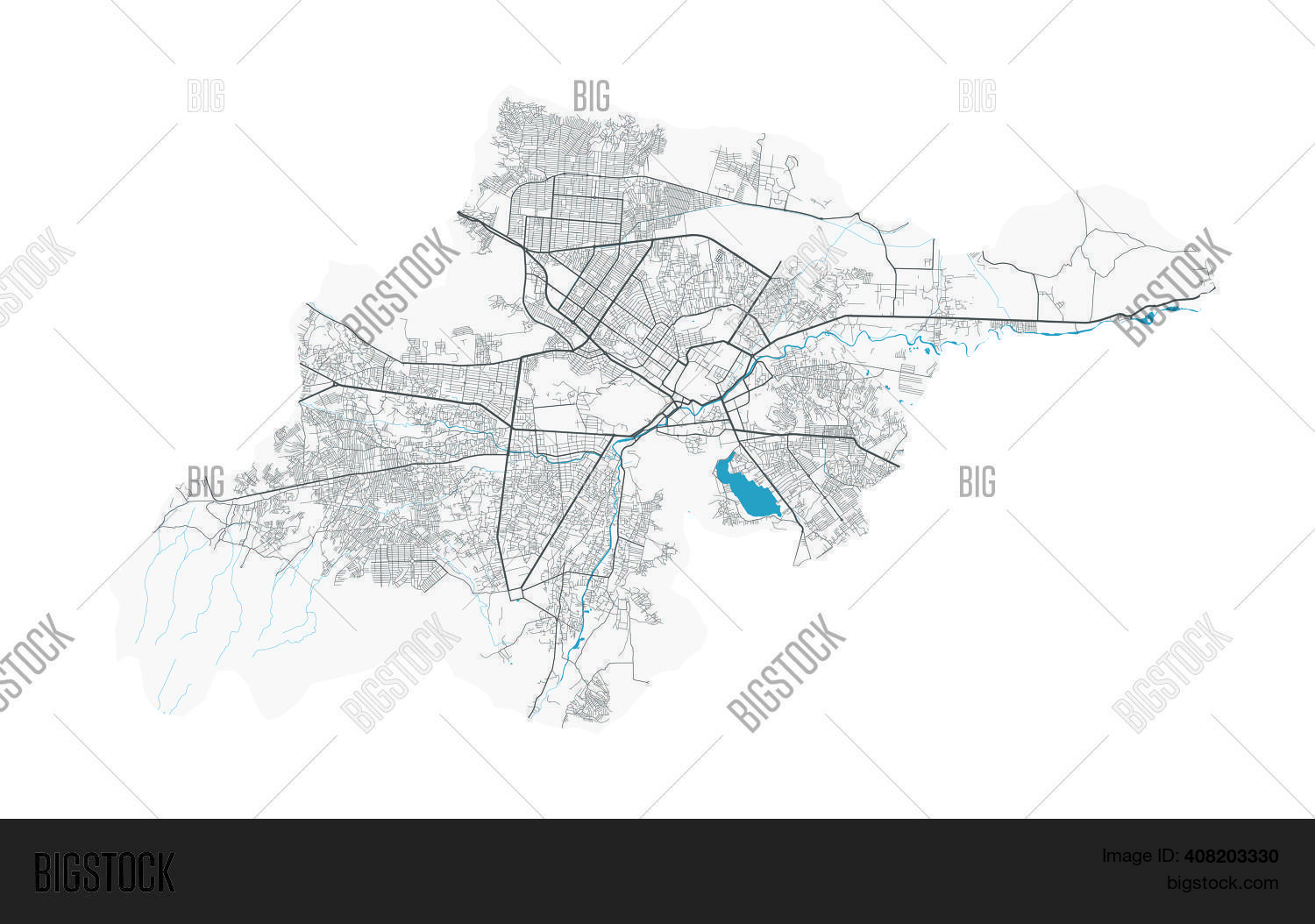 Kabul Map. Detailed Vektörü (Ücretsiz Deneme) | Bigstock