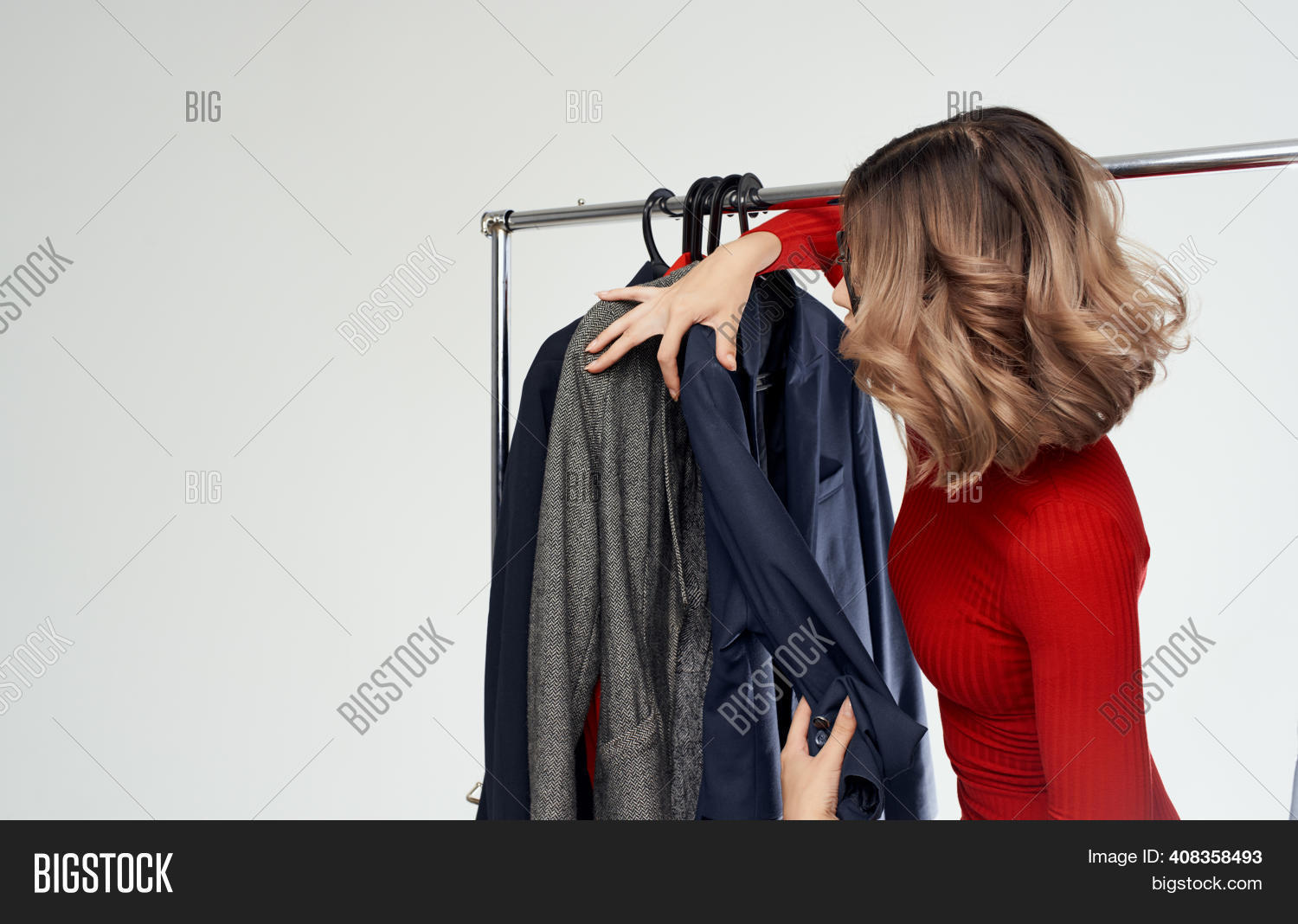Woman Hugs Clothes Image & Photo (Free Trial) | Bigstock