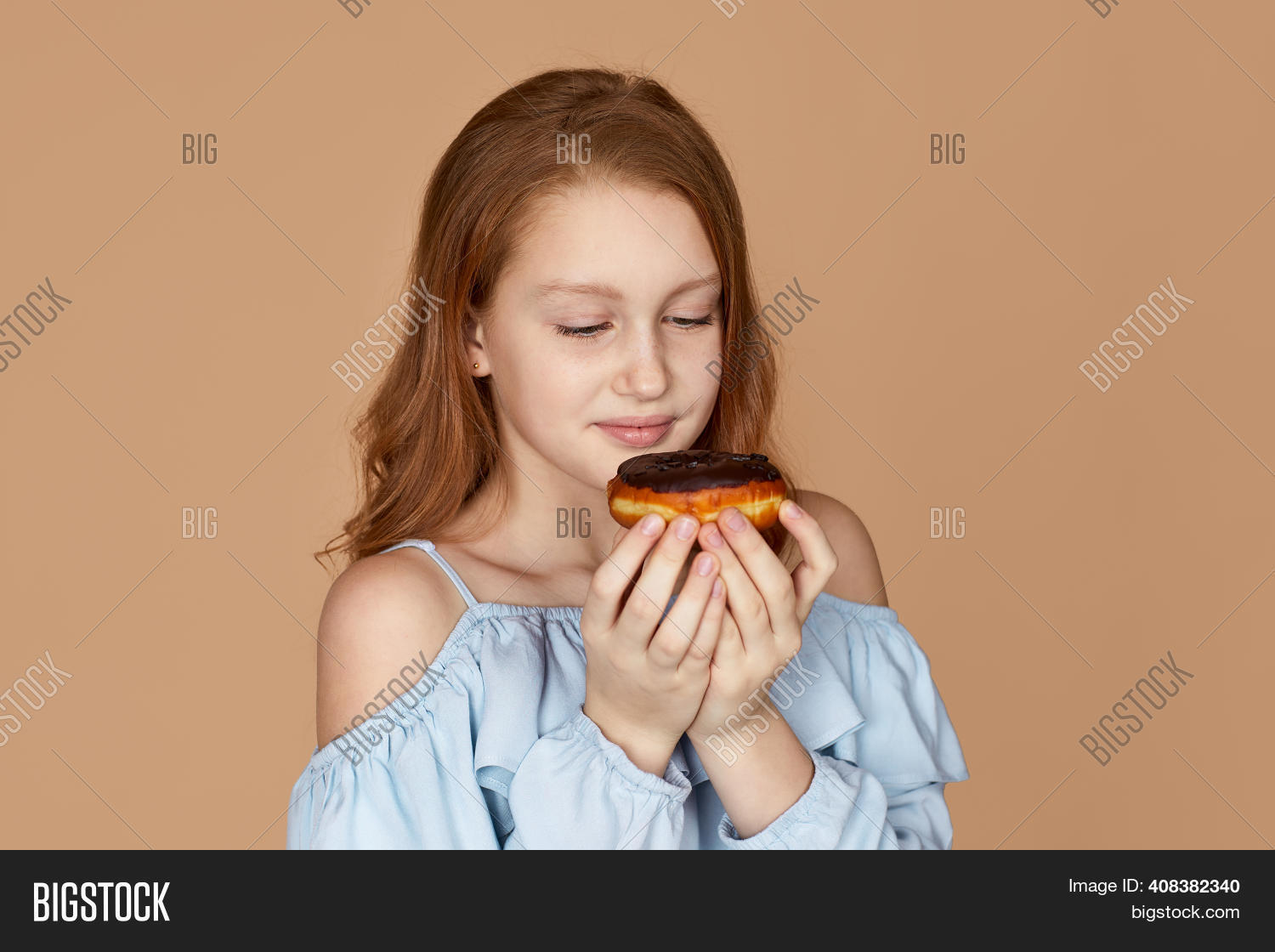Cute Child Girl Tastes Image & Photo (Free Trial) | Bigstock