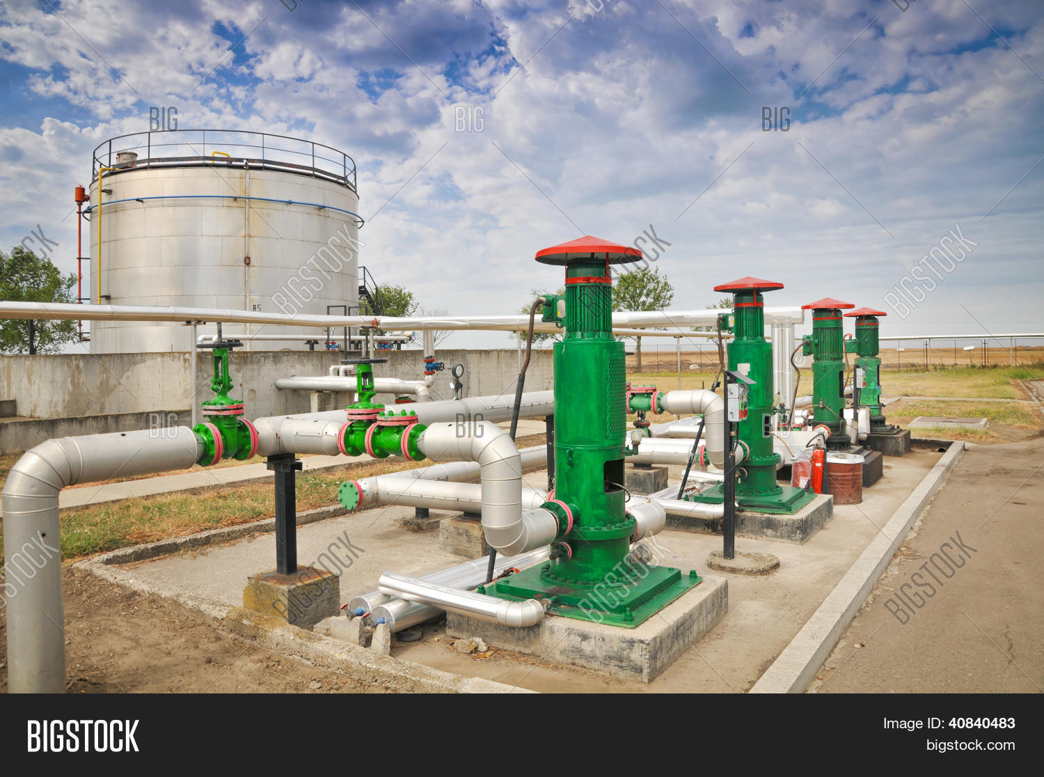 Oil Gas Industry Tanks Image & Photo (Free Trial) | Bigstock