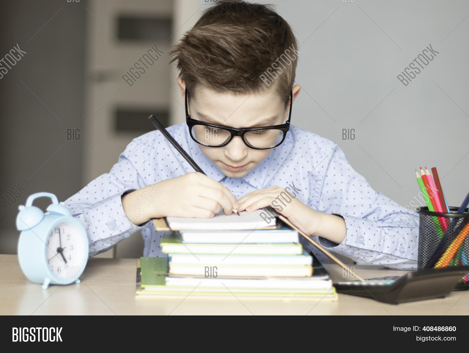Cute Little Boy Doing Image & Photo (Free Trial) | Bigstock