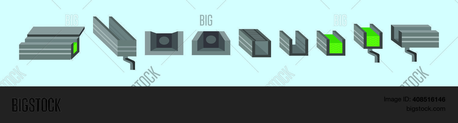 Set Gutter Cartoon Vector & Photo (Free Trial) | Bigstock