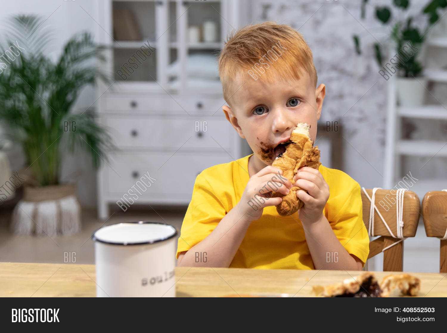 Young Boy Chocolate On Image & Photo (Free Trial) | Bigstock