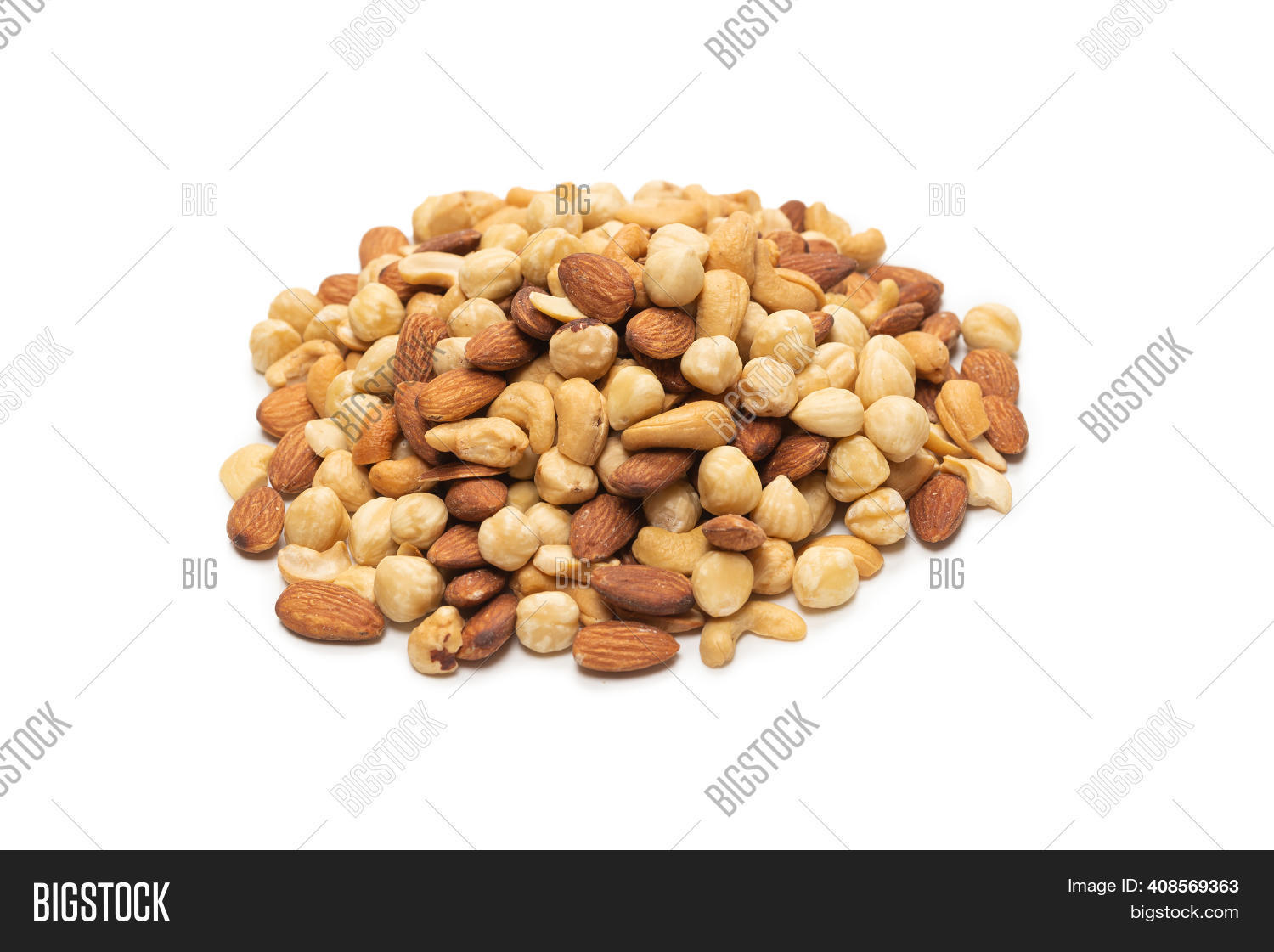 Mix Nuts Isolated On Image & Photo (Free Trial) | Bigstock