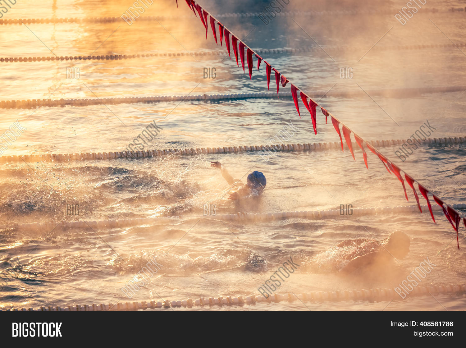 Corridor Lanes Swimmer Image & Photo (Free Trial) | Bigstock