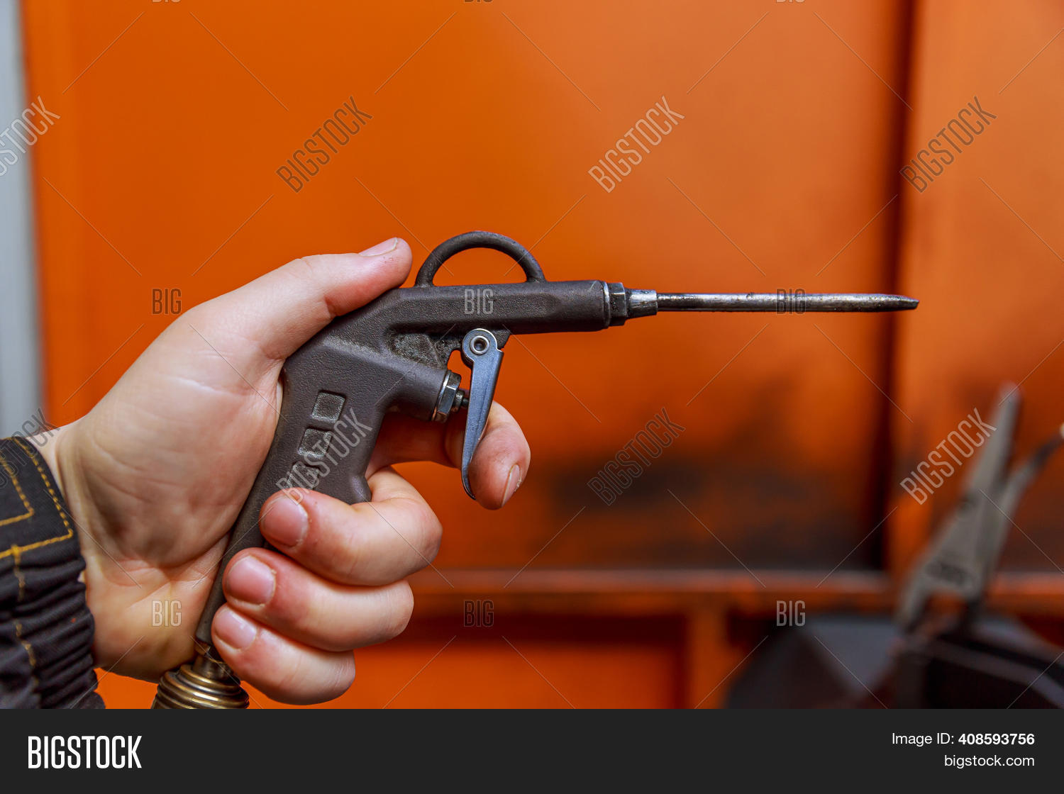 Blow Gun Hand Worker, Image & Photo (Free Trial) | Bigstock