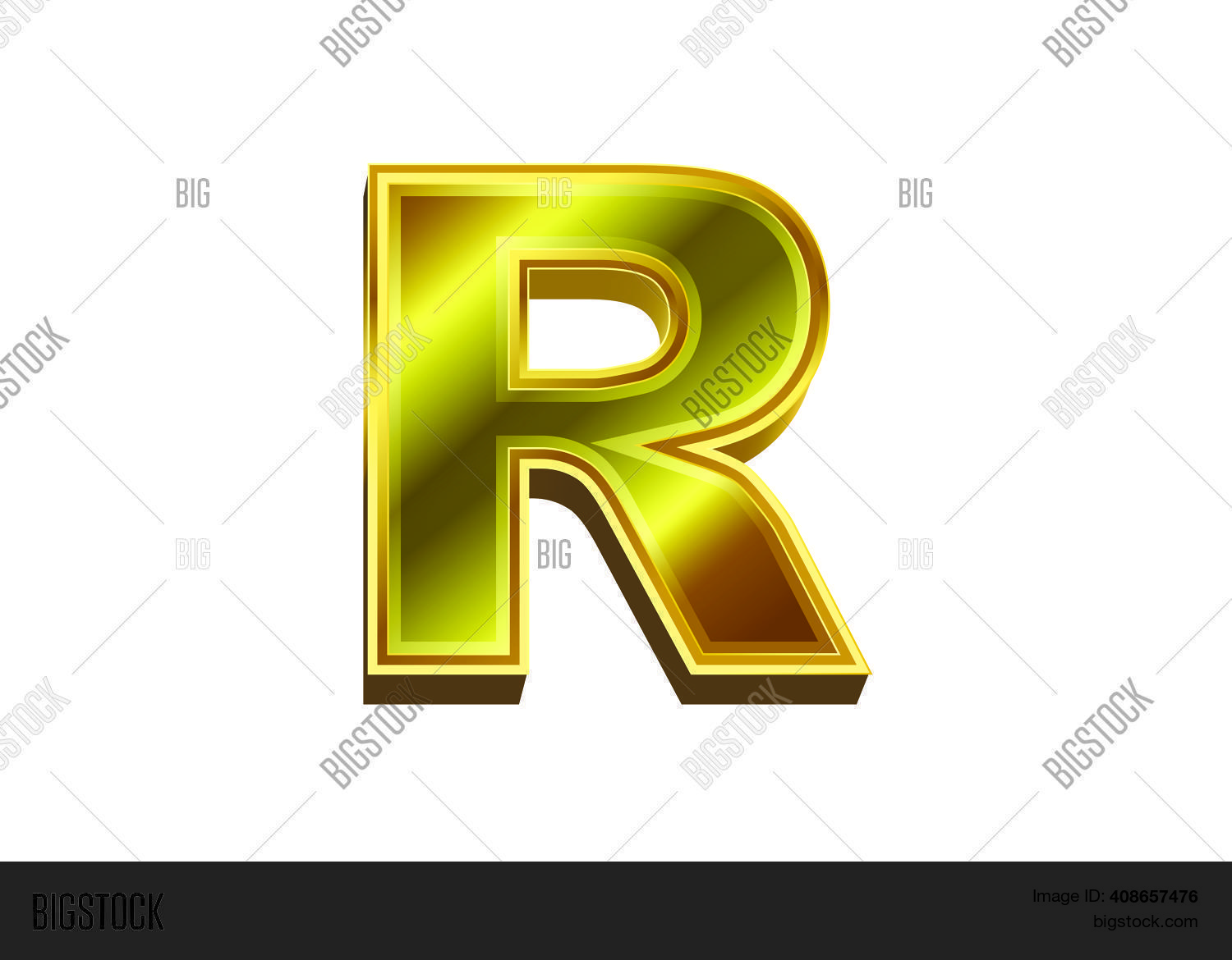 3d Golden Letter R. Vector & Photo (Free Trial) | Bigstock