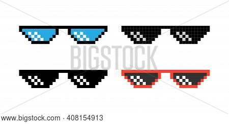 Pixel Glasses Vector & Photo (Free Trial) | Bigstock