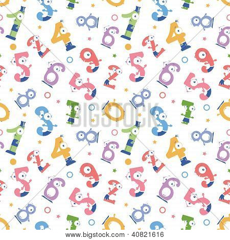 Fun Numbers Seamless Vector & Photo (Free Trial) | Bigstock