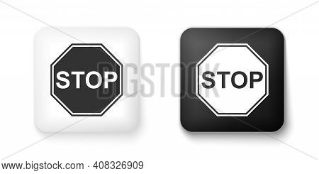 Black White Stop Sign Vector & Photo (Free Trial) | Bigstock