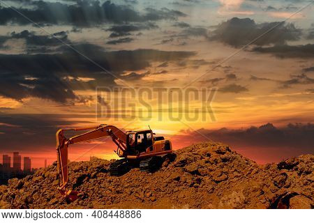 Excavators Digging Image & Photo (Free Trial) | Bigstock