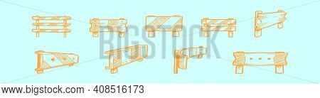 Set Guardrail Cartoon Vector & Photo (Free Trial) | Bigstock
