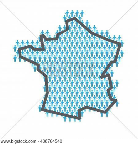 France Population Map Vector & Photo (Free Trial) | Bigstock