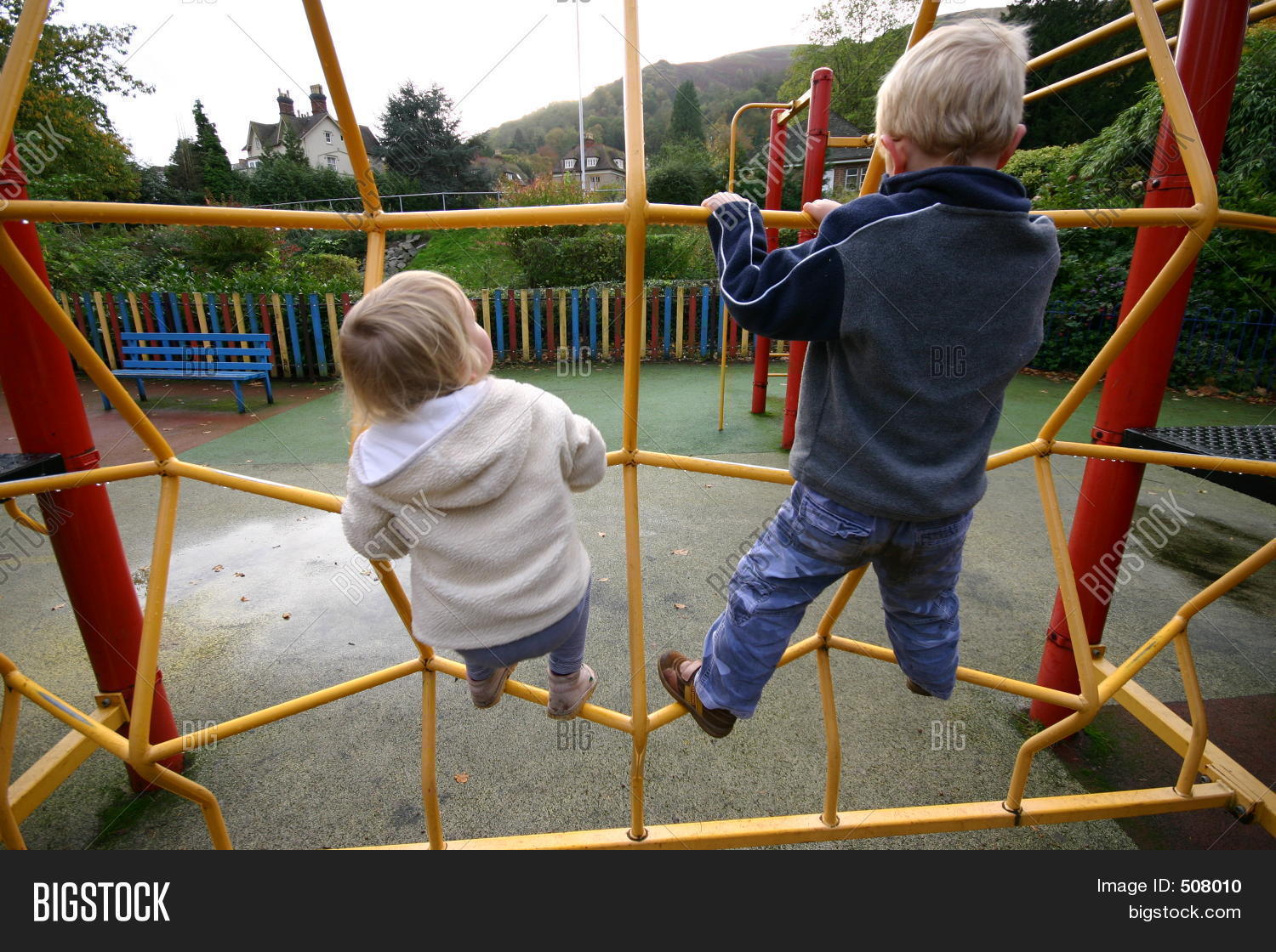 Kids On Climbing Frame Image & Photo (Free Trial) | Bigstock